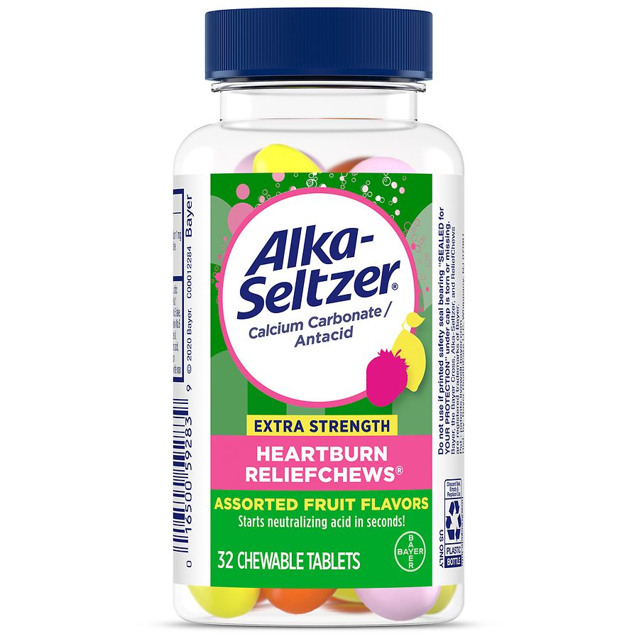 Alka-Seltzer Fast Antacid Strawberry Creme/Lemon Creme/Orange Creme ...