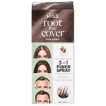 Kiss Root True Cover Hair Thickening Fiber Spray, Dark Brown | Walgreens
