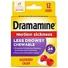 Dramamine Less Drowsy Chewable Formula Raspberry Cream | Walgreens