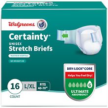 Walgreens Certainty Unisex Adjustable Incontinence Stretch Briefs with ...
