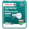 Walgreens Certainty Unisex Adjustable Incontinence Stretch Briefs with ...