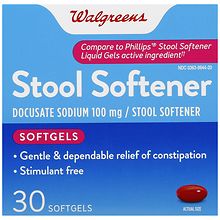 Walgreens Stool Softener 100 mg Softgels | Walgreens