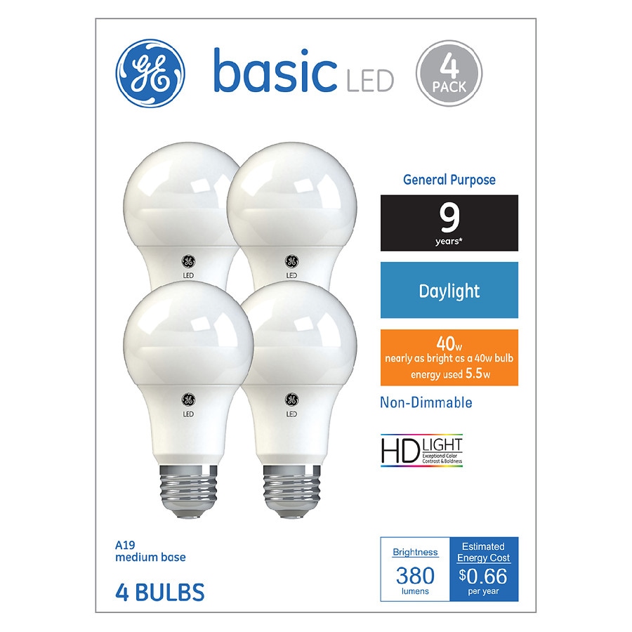 GE 40W Equivalent Basic Daylight Bulbs | Walgreens