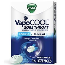 Vicks VapoCOOL SEVERE Medicated Sore Throat Drops, Fast-Acting Max ...