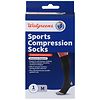 Walgreens Sports Compression Socks Black, Black | Walgreens