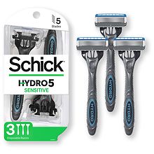 Schick Hydro5 Sensitive 5-Blade Disposable Razors | Walgreens