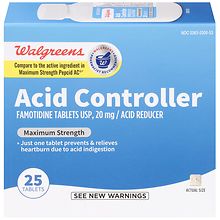 Walgreens Maximum Strength Acid Controller and Acid Reducer Famotidine ...