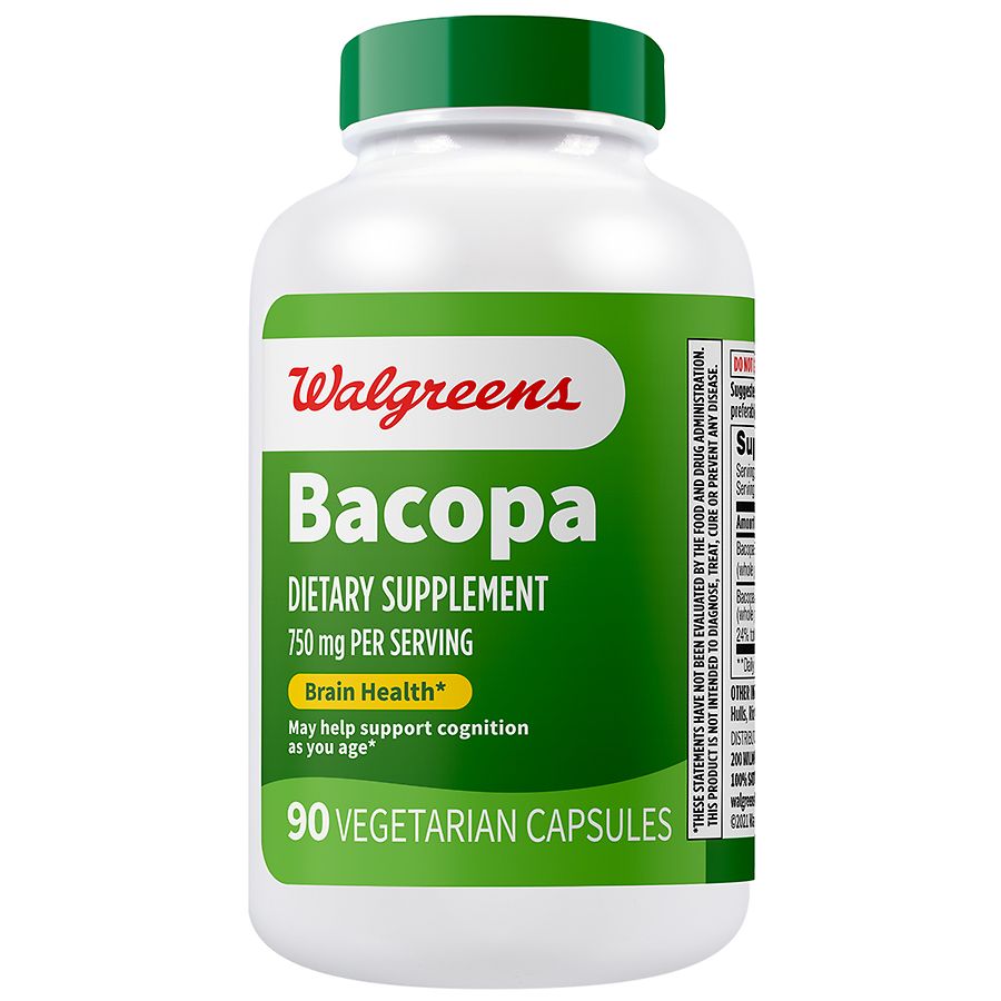 Walgreens Bacopa 750 mg Vegetarian Capsules | Walgreens