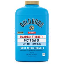 Gold Bond Medicated Talc-Free Foot Powder, Maximum Strength | Walgreens