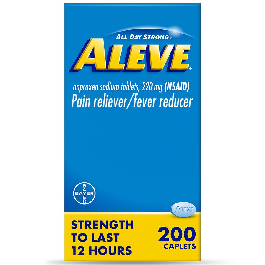 Aleve Pain Reliever & Fever Reducer Naproxen Sodium Caplets | Walgreens