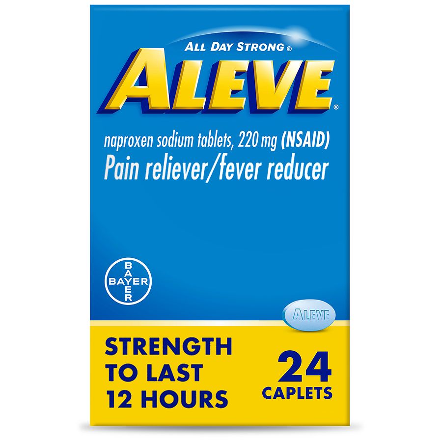 Aleve Pain Reliever & Fever Reducer Naproxen Sodium Caplets | Walgreens