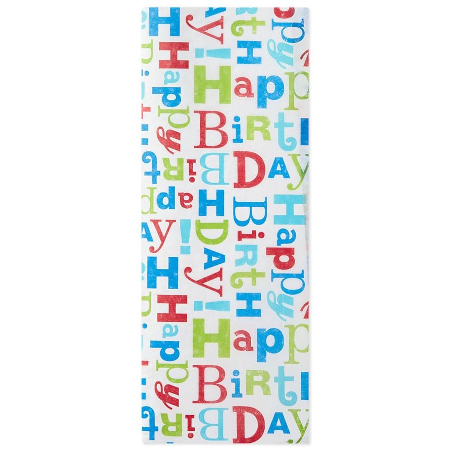 Hallmark Tissue Paper, Colorful Happy Birthday | Walgreens