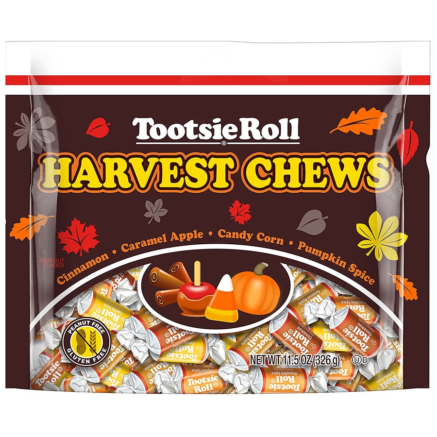 Tootsie Roll Halloween Harvest Chews, Caramel Apple, Candy Corn ...
