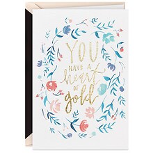 Thank You Card, Floral with Gold Lettering | Walgreens