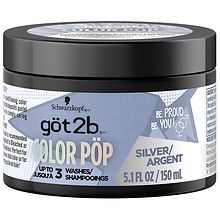 Got2b Color Pop Semi-Permanent Hair Color Mask, Silver | Walgreens