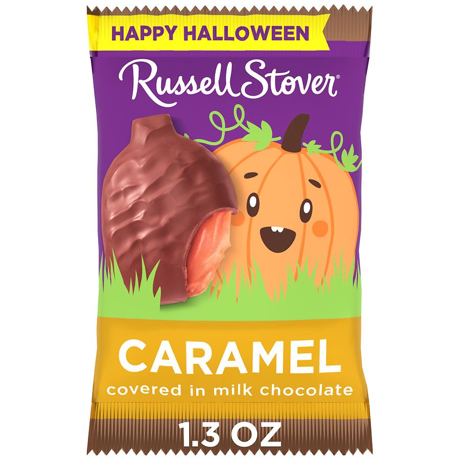 Russell Stover Halloween Milk Chocolate Caramel Candy Pumpkin | Walgreens