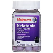 Walgreens Melatonin Chewable Tablets Blackberry | Walgreens