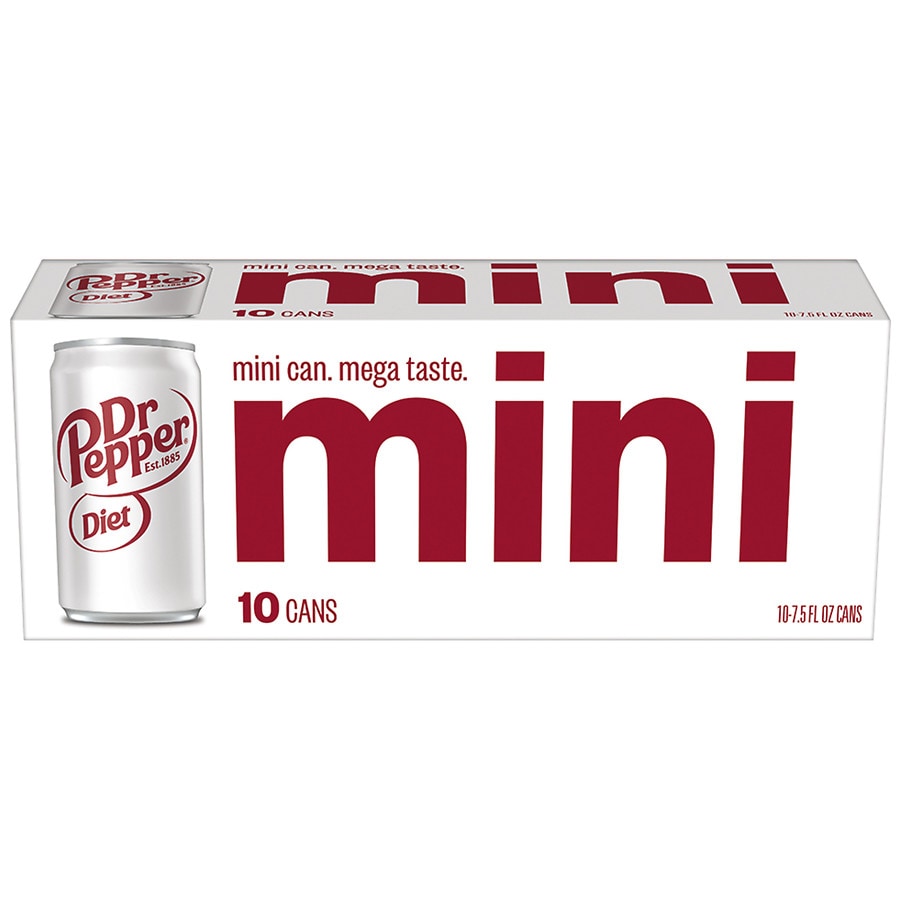 Dr Pepper Diet Soda 10 Pack Mini Can | Walgreens