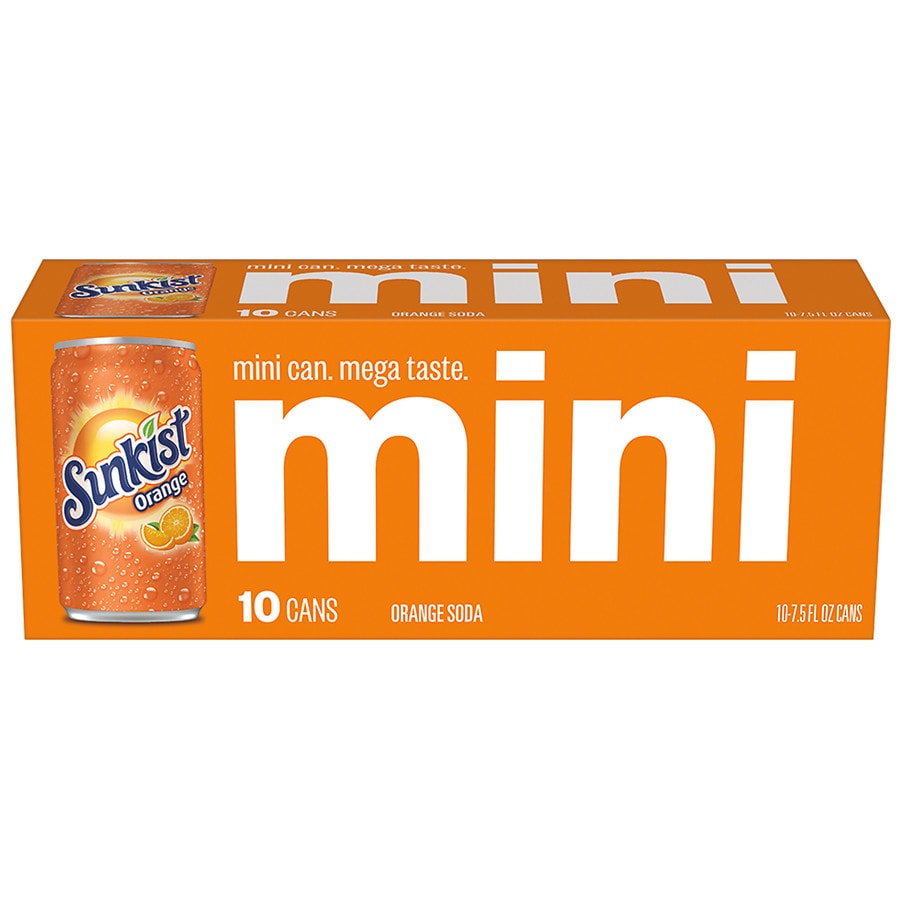 Sunkist Orange Soda, Mini Cans 10 Pack Mini Can | Walgreens