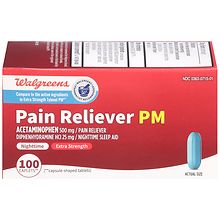 Walgreens Pain Reliever PM Caplets | Walgreens