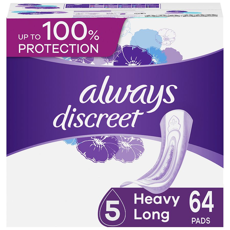 Always Discreet Adult Incontinence Pads 5 - Heavy Long | Walgreens