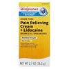 Walgreens Pain Relieving Cream + Lidocaine Odor Free | Walgreens