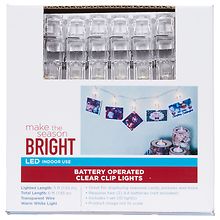 Festive Voice LED Indoor Battery Operated Clip Lights Clear | Walgreens