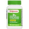Walgreens Vitamin D3 50 mcg (2000 IU) Softgels (75 days) | Walgreens