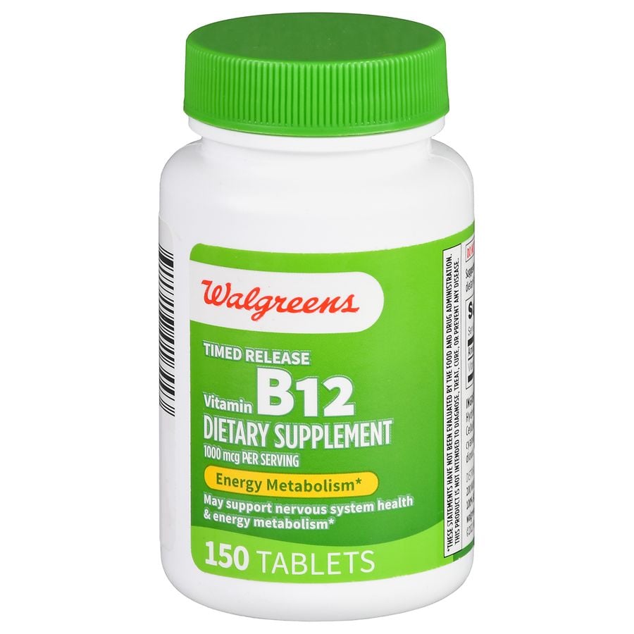 Walgreens Timed Release Vitamin B12 1000 mcg Tablets (150 days) | Walgreens