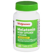 Walgreens Melatonin 5 mg Tablets (180 days) | Walgreens