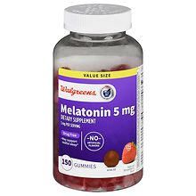 Walgreens Melatonin 5 mg Gummies Natural Strawberry | Walgreens