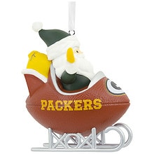 Hallmark NFL Green Bay Packers Santa Football Sled Christmas Ornament ...