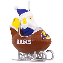 Hallmark NFL Los Angeles Rams Santa Football Sled Christmas Ornament ...