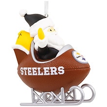 Hallmark NFL Pittsburgh Steelers Santa Football Sled Christmas Ornament ...