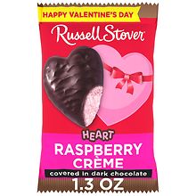 Russell Stover Valentine's Day Dark Chocolate Raspberry Creme Heart ...