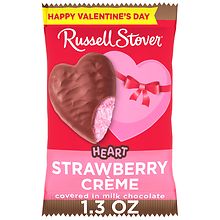Russell Stover Valentine's Day Milk Chocolate Strawberry Creme Heart ...