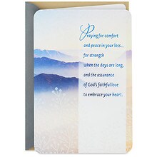 Hallmark Religious Sympathy Card (Praying for Comfort and Peace) E96 ...