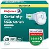 Walgreens Certainty Adult Incontinence Stretch Briefs with Tabs Large/X ...