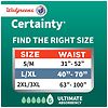 Walgreens Certainty Adult Incontinence Stretch Briefs with Tabs Large/X ...