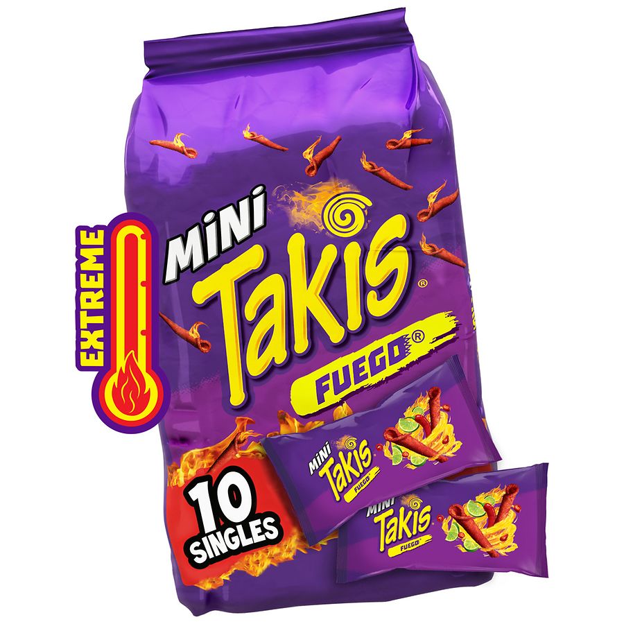 Takis Mini Takis Fuego Tortilla Chips, Single Packs | Walgreens