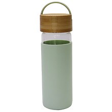 Festive Voice Silicone and Glass Water Bottle, Mint | Walgreens