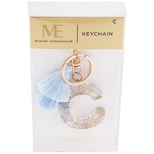 Modern Expressions Monogram Keychain C Letter Size: 1.55x0.3x1.9 inch ...