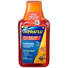 TheraFlu Max Strength Flu Relief Syrup, Honey & Elderberry Flavor ...