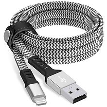 Just Wireless Lighting to USB-A Flat Cable 6 ft Black | Walgreens