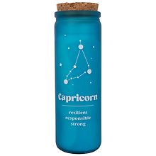 Modern Expressions Frosted Candle With Cork Lid, Capricorn Zodiac ...