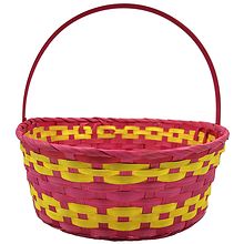 Walgreens Happy Go Fluffy Bamboo Basket Pink / Yellow | Walgreens