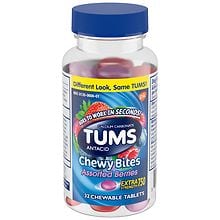 Tums Antacid Chewy Bites Chewable Tablets Assorted Berries | Walgreens