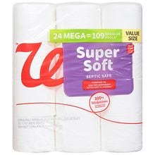 Walgreens Mega Super Soft Bathroom Tissue 24 Rolls, 372 sheets, 942.2 ...
