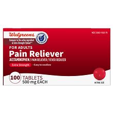 Walgreens Extra Strength Pain Relief Tablets, Acetaminophen 500 mg ...
