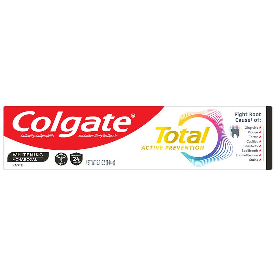 Colgate Total Whitening + Charcoal Toothpaste Mint | Walgreens